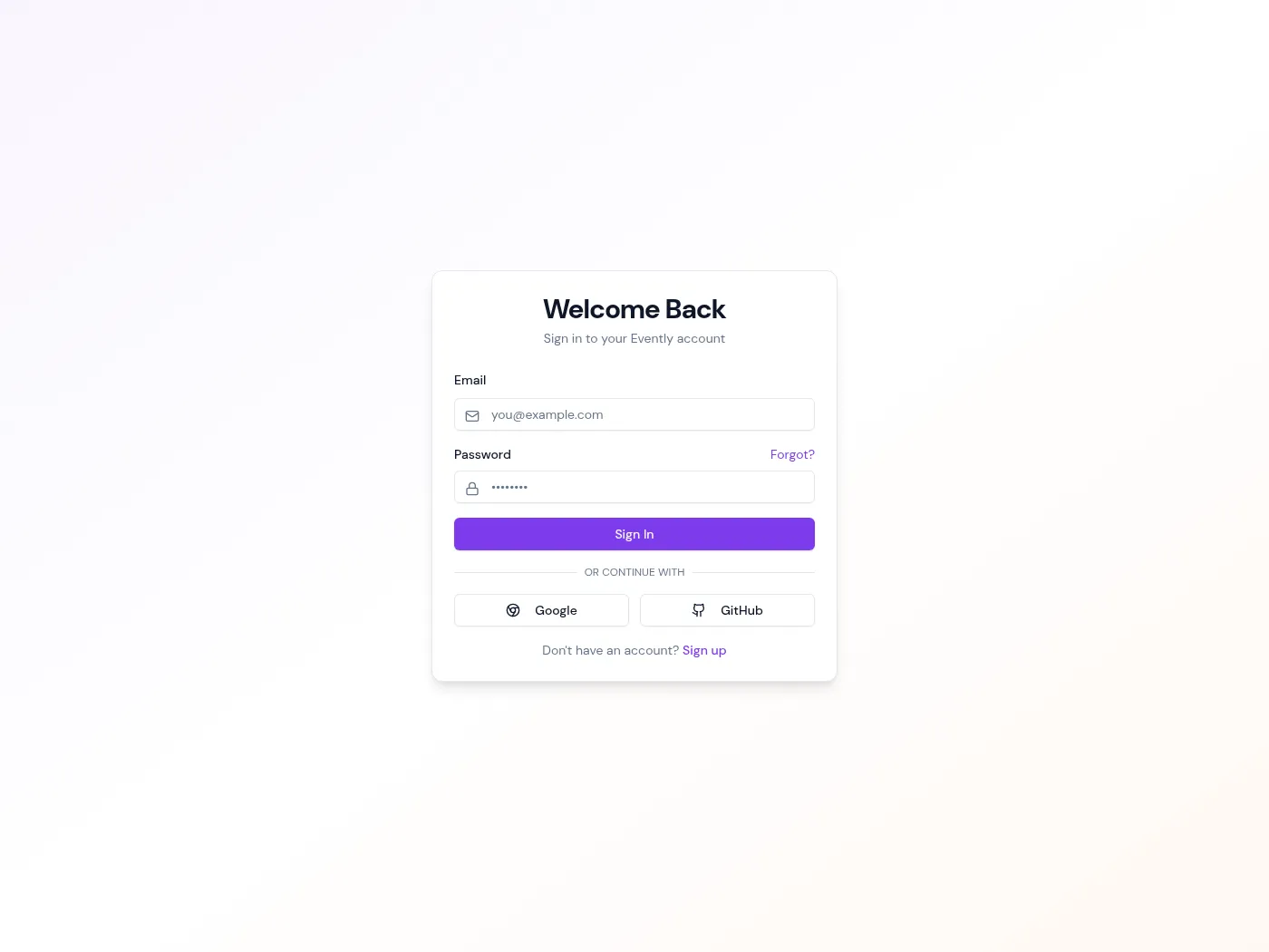 Evently Social App