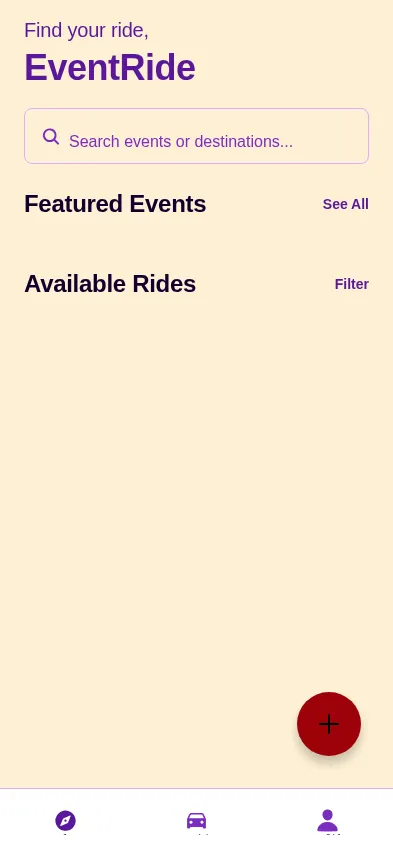 EventRide Carpool Platform