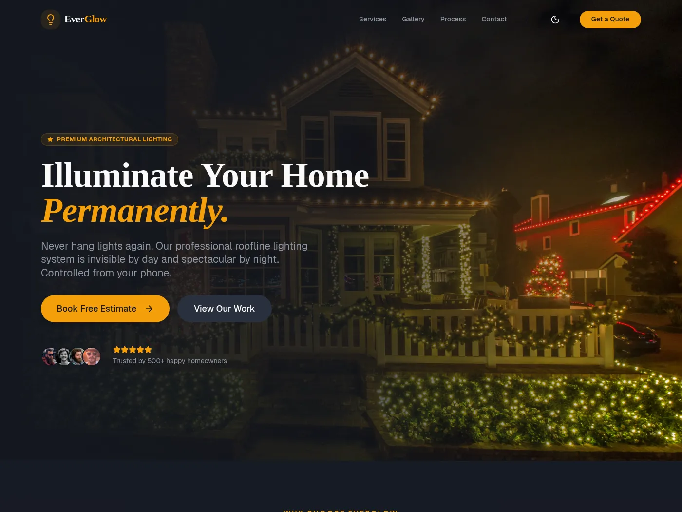 EverGlow Lighting Website