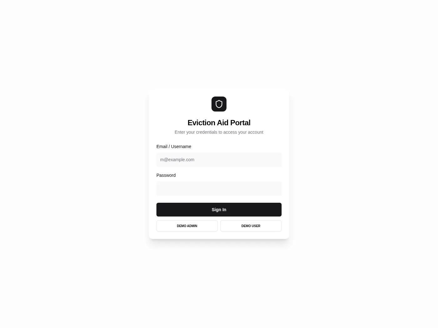 Eviction Aid Portal