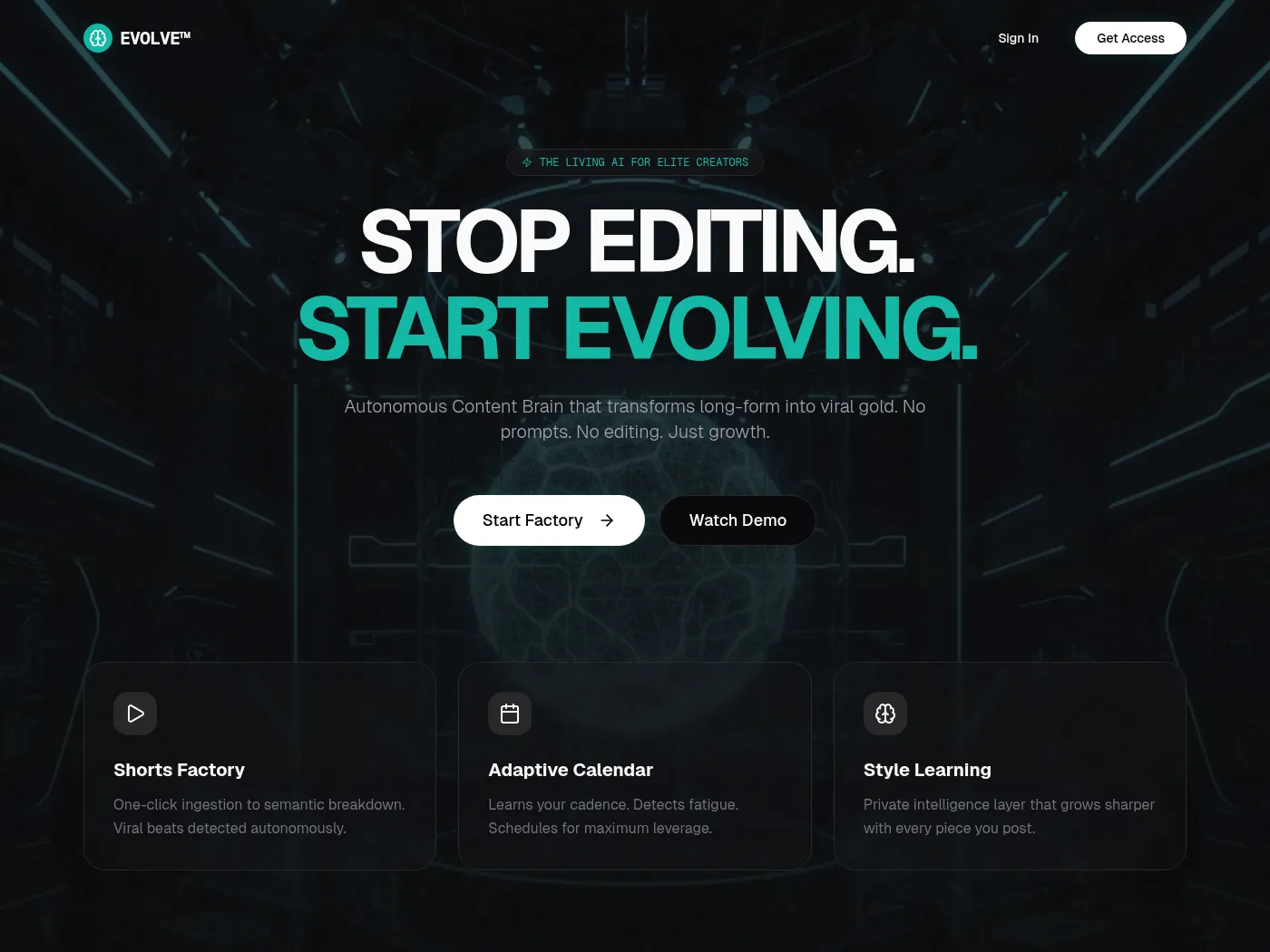 EVOLVE: Creator AI Studio