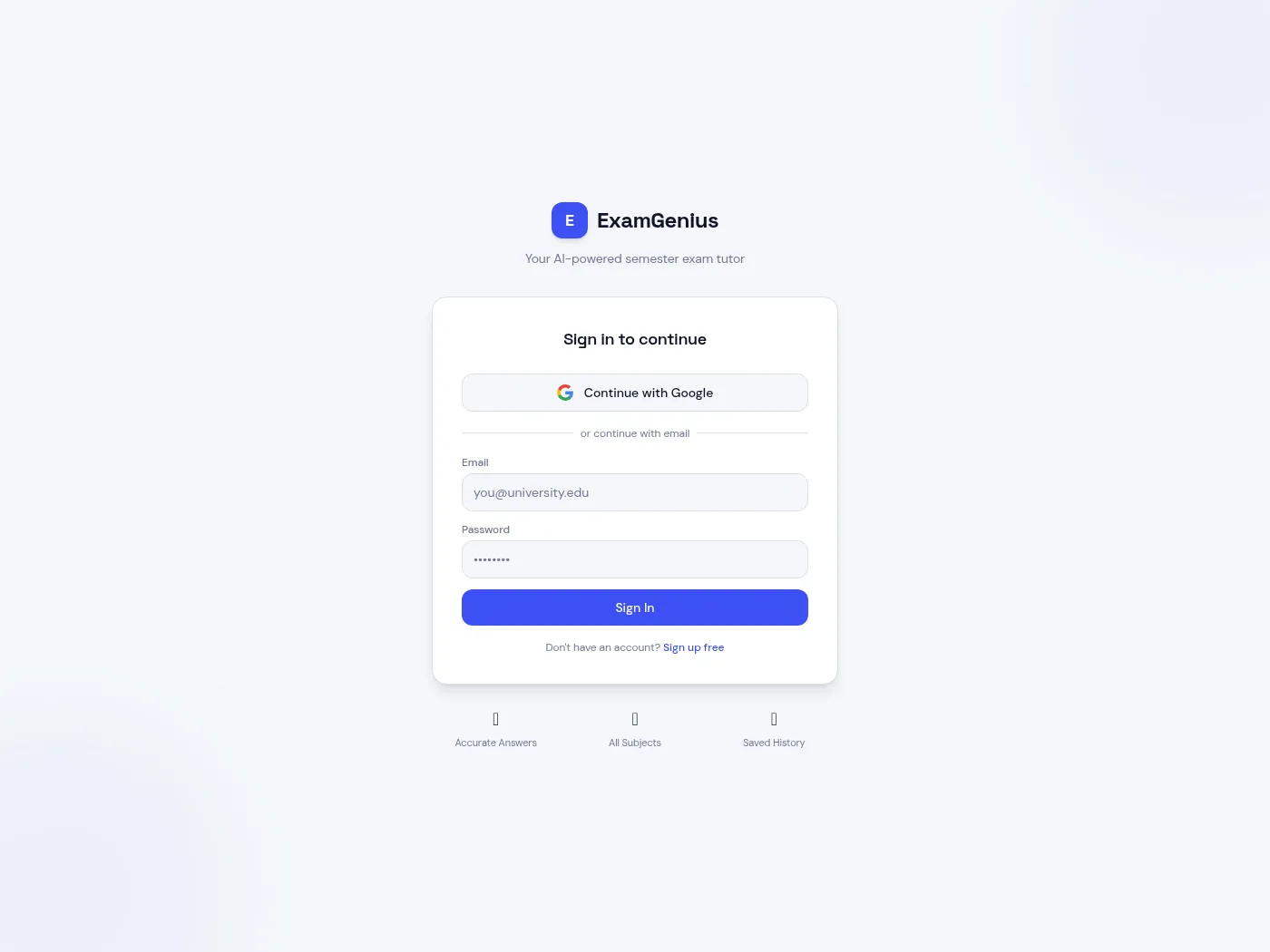 Exam Genius AI Tutor