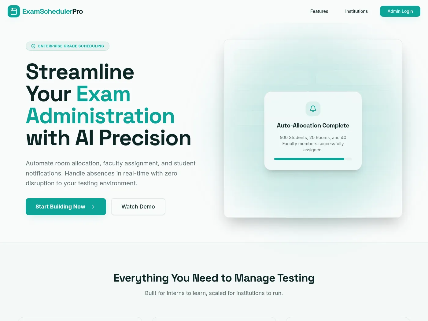 Exam Scheduler Pro