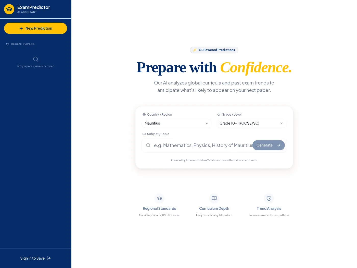 ExamPredictor AI
