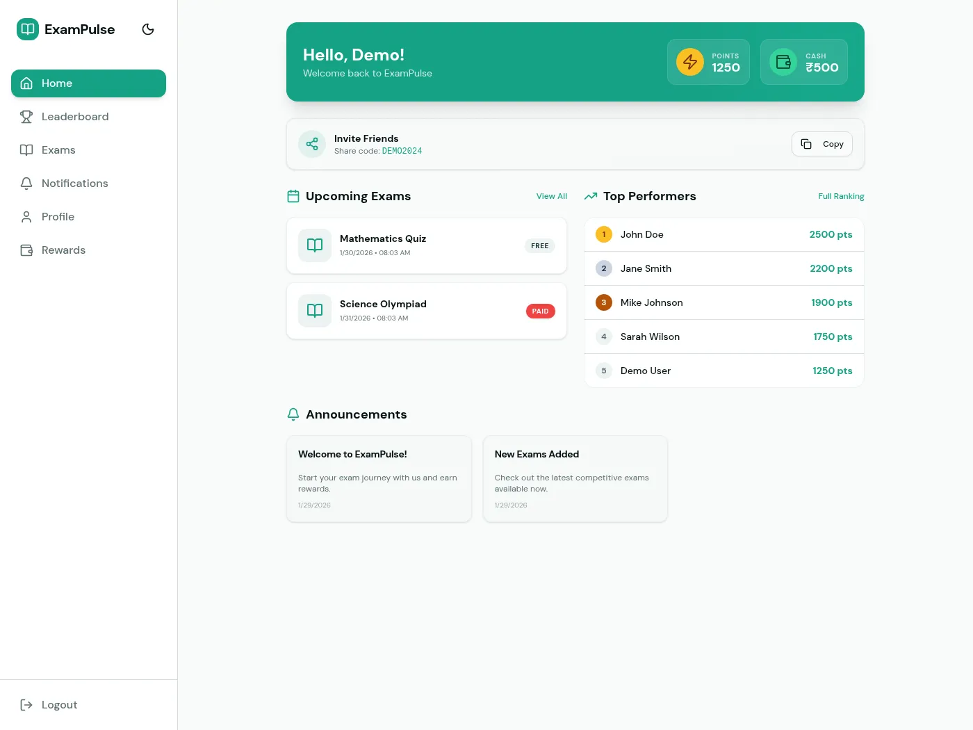 ExamPulse Platform
