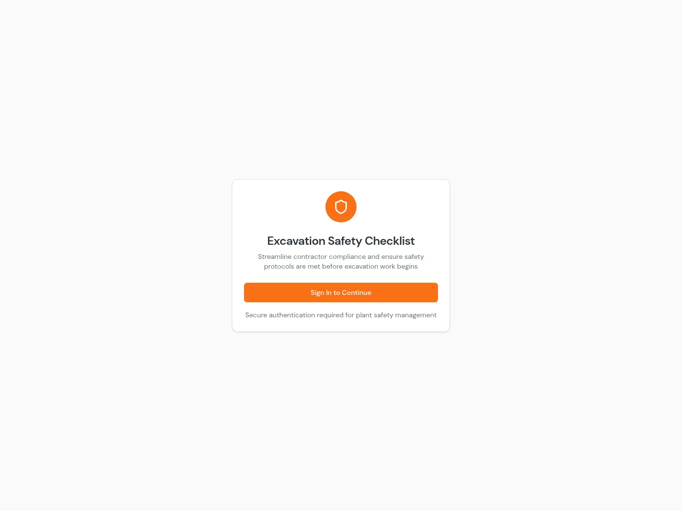 Excavation Safety Checklist