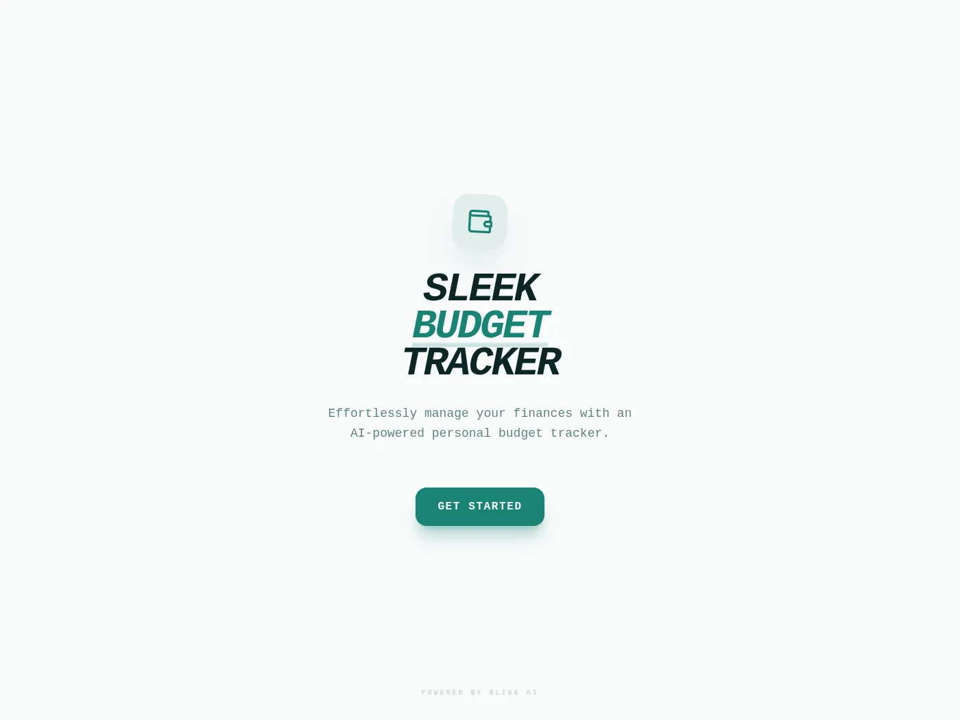 Sleek Budget Tracker