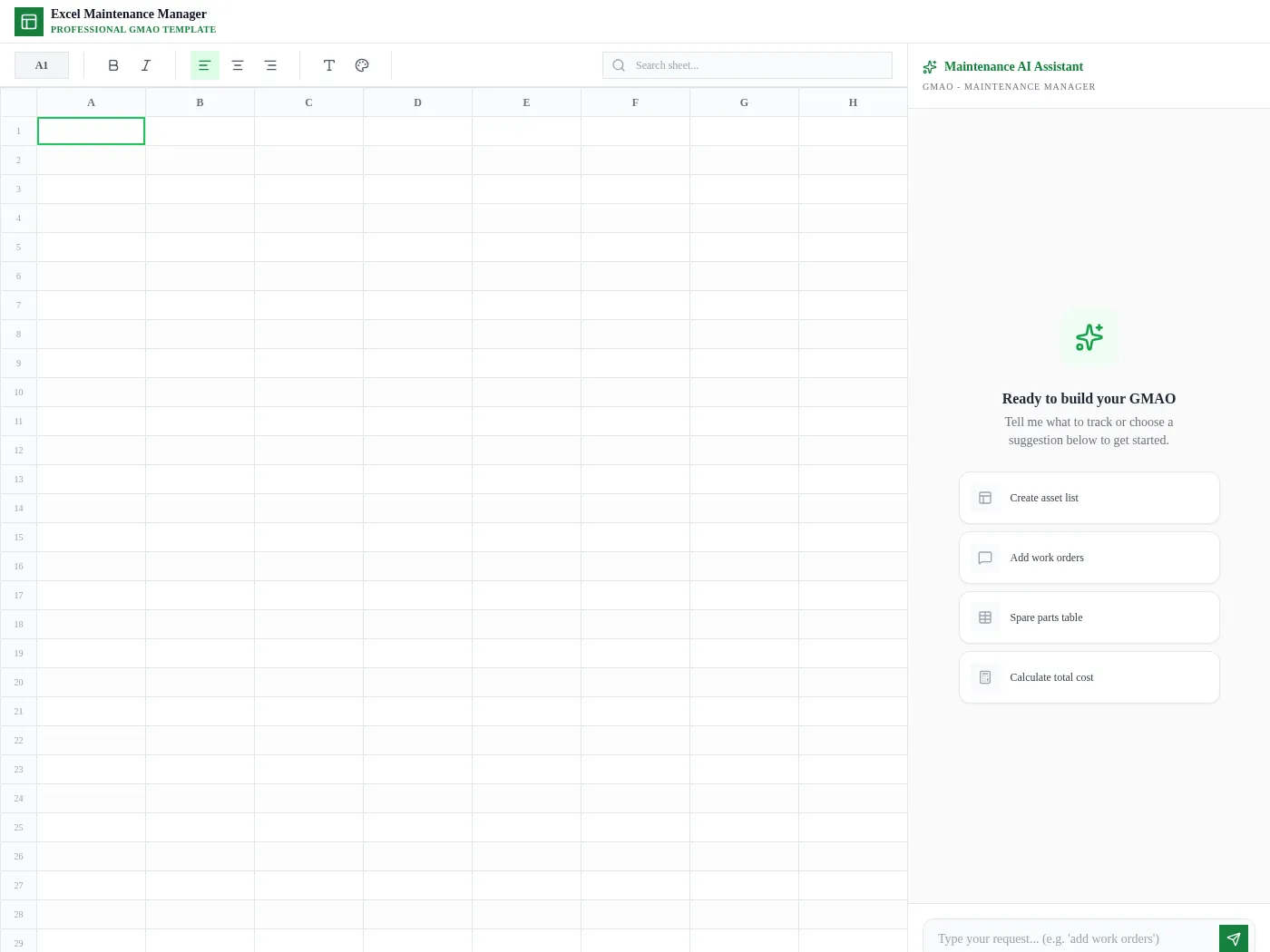 Excel Maintenance Manager