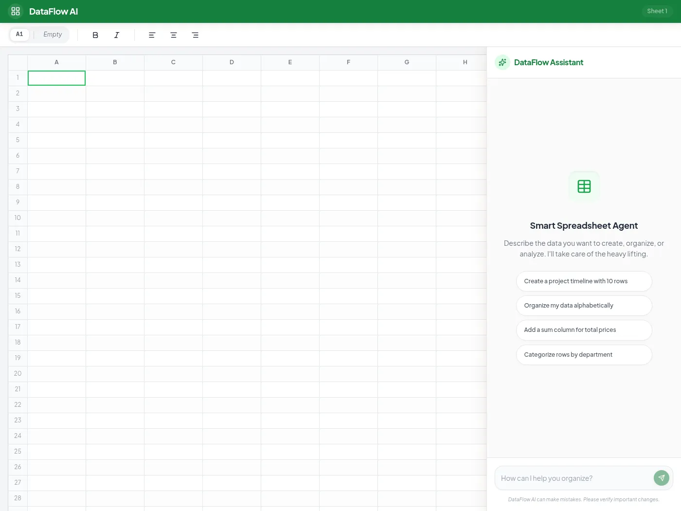 Excel Data Organizer