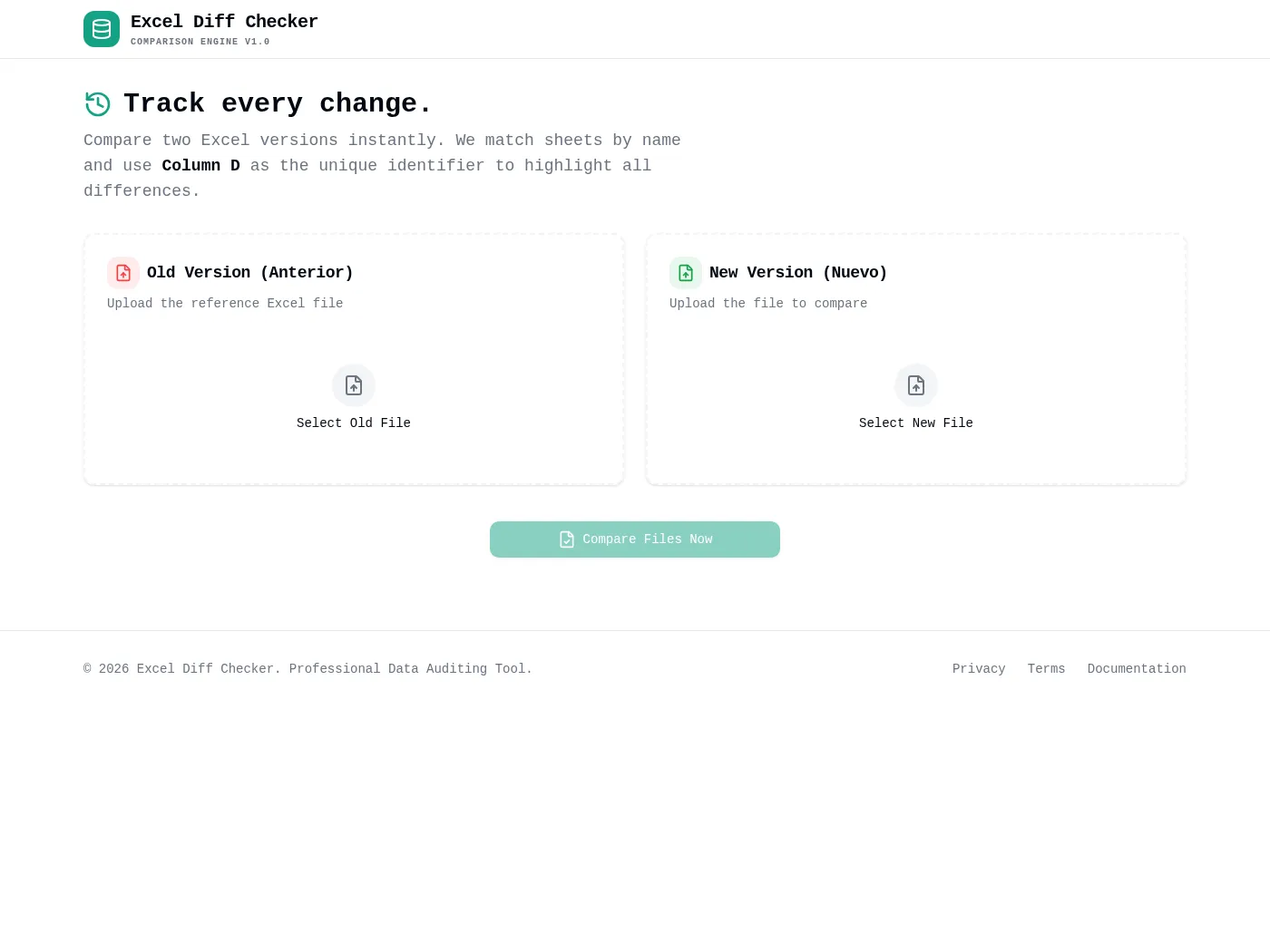 Excel Diff Checker