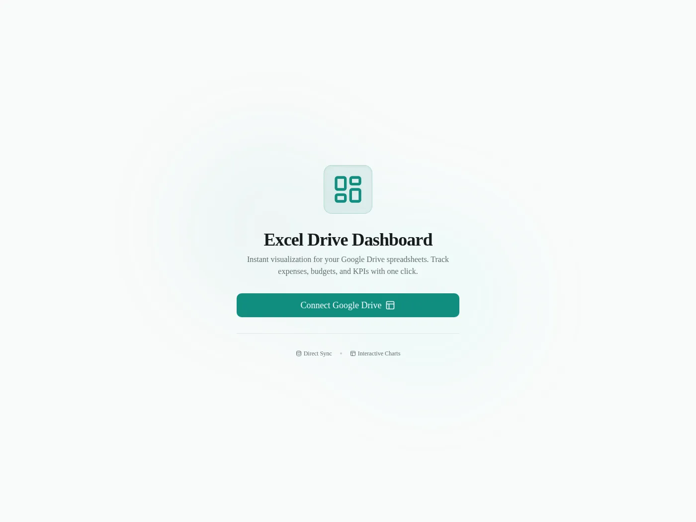 Excel Drive Dashboard
