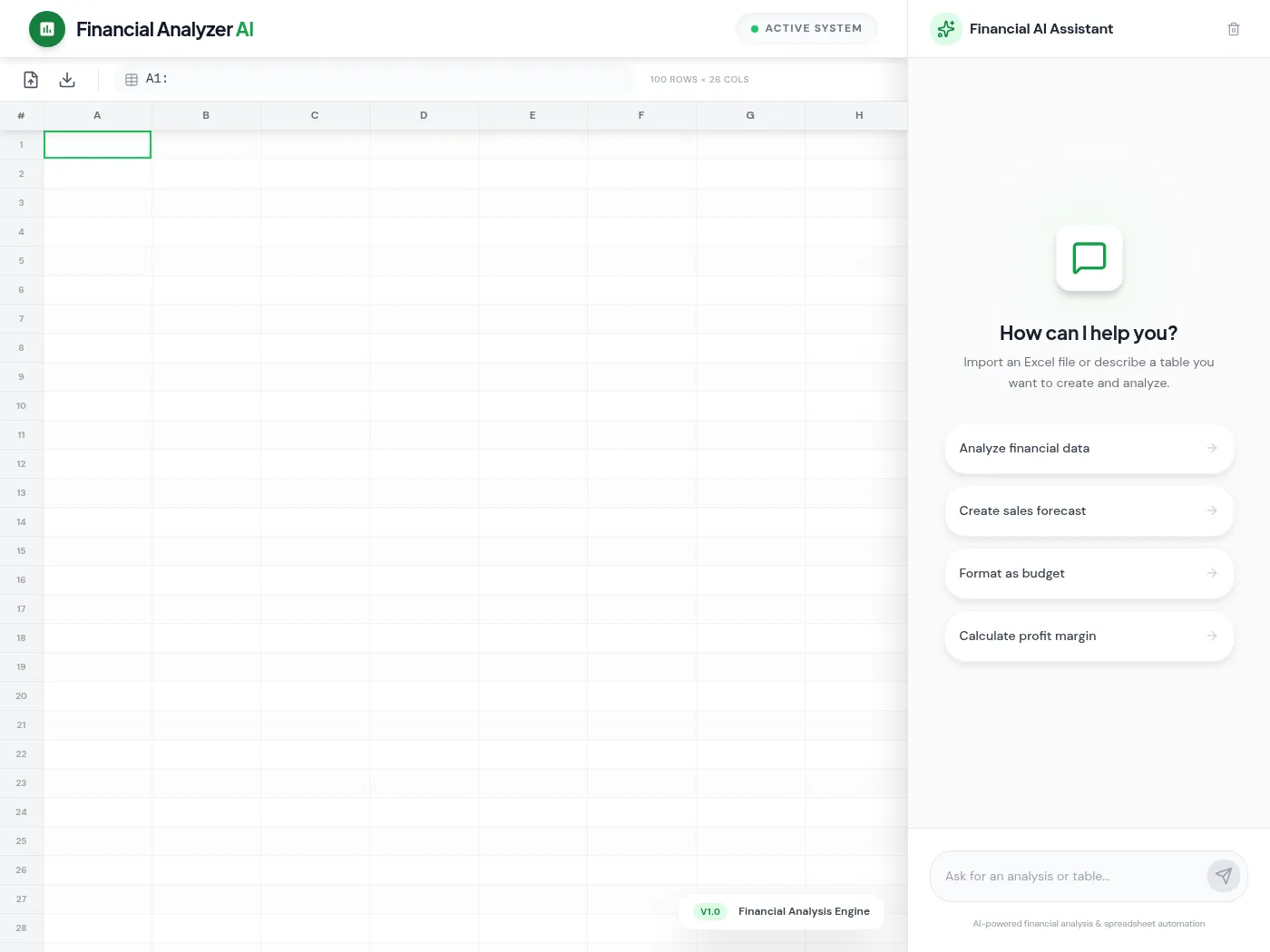 Excel Finance Analyzer