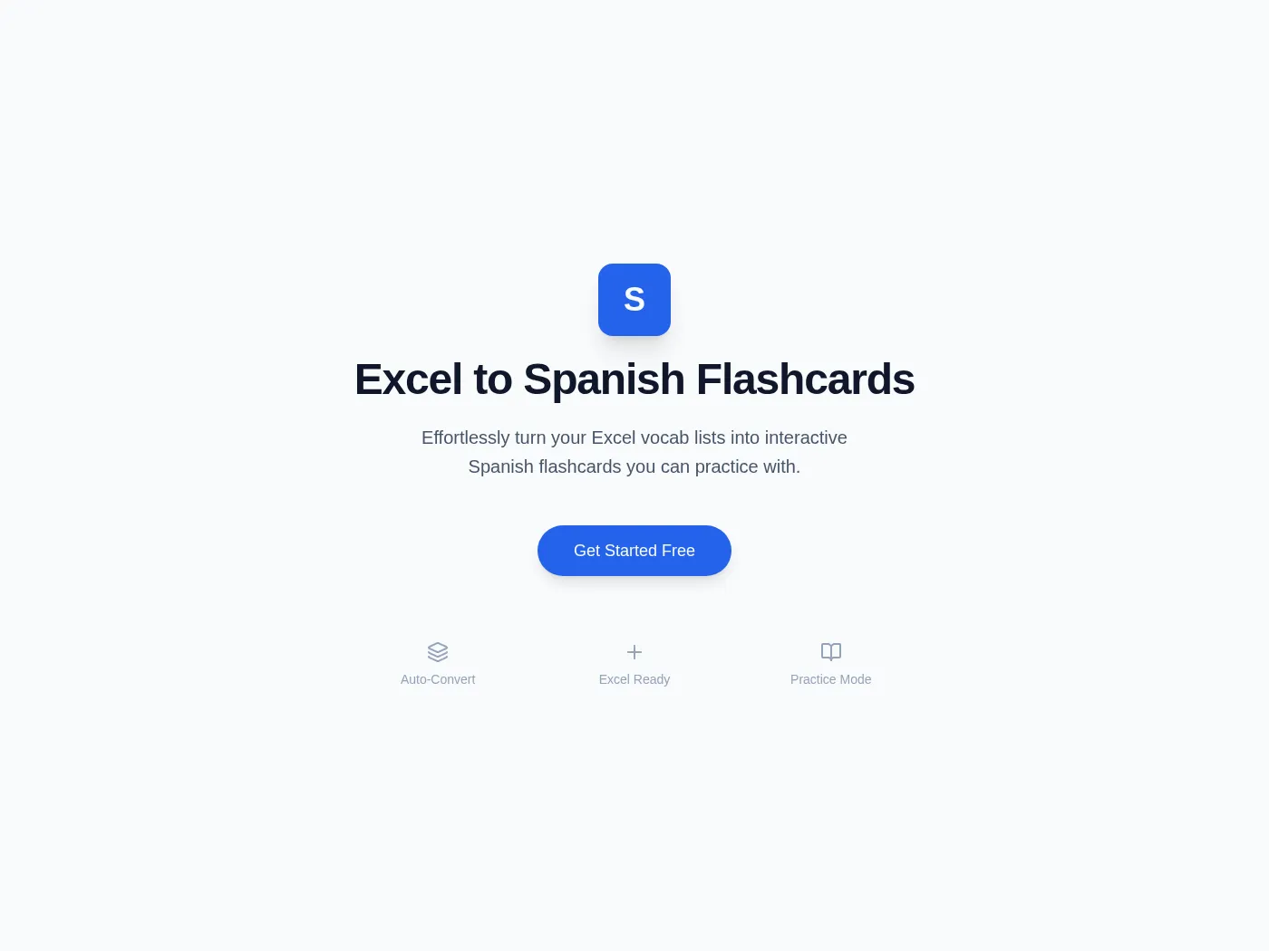 Excel Flashcard Spanish App
