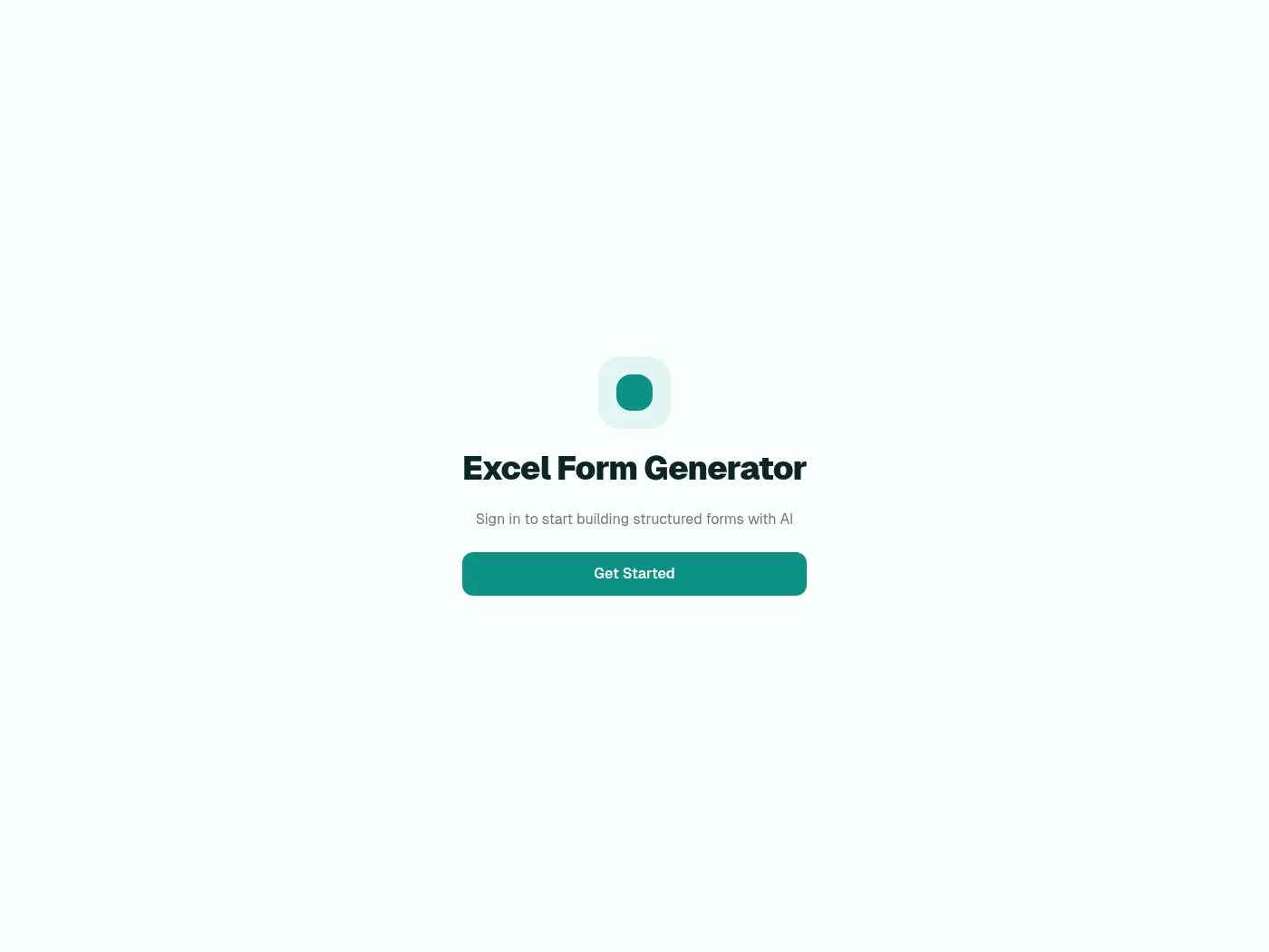 Excel Form Generator