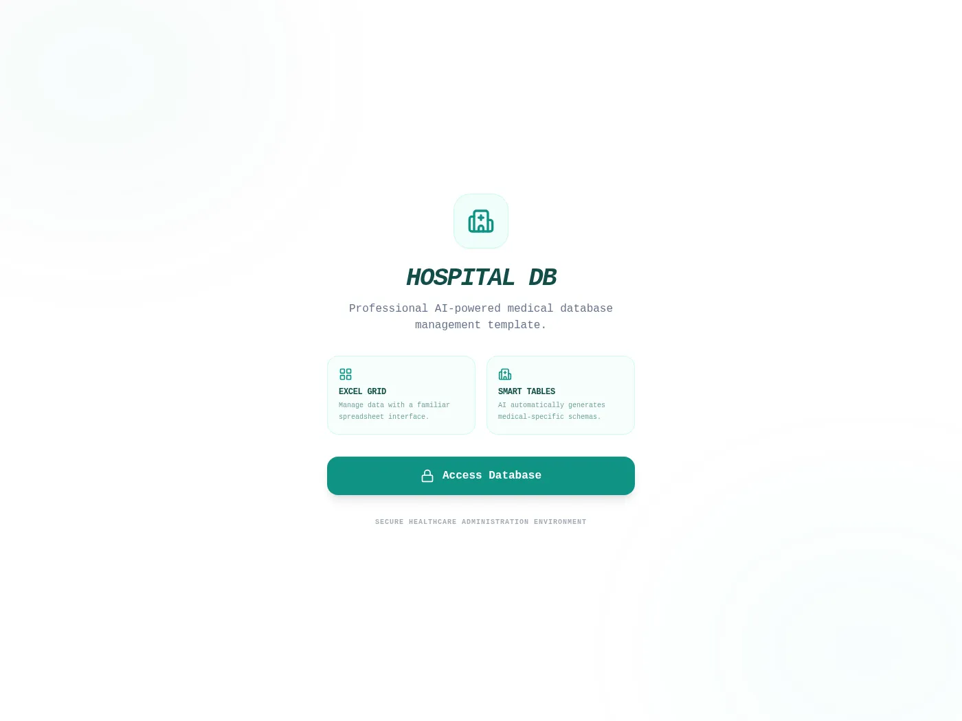 Excel Hospital DB