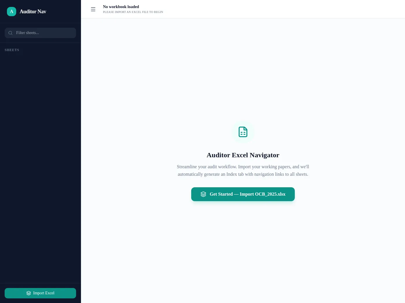 Auditor Excel Navigator