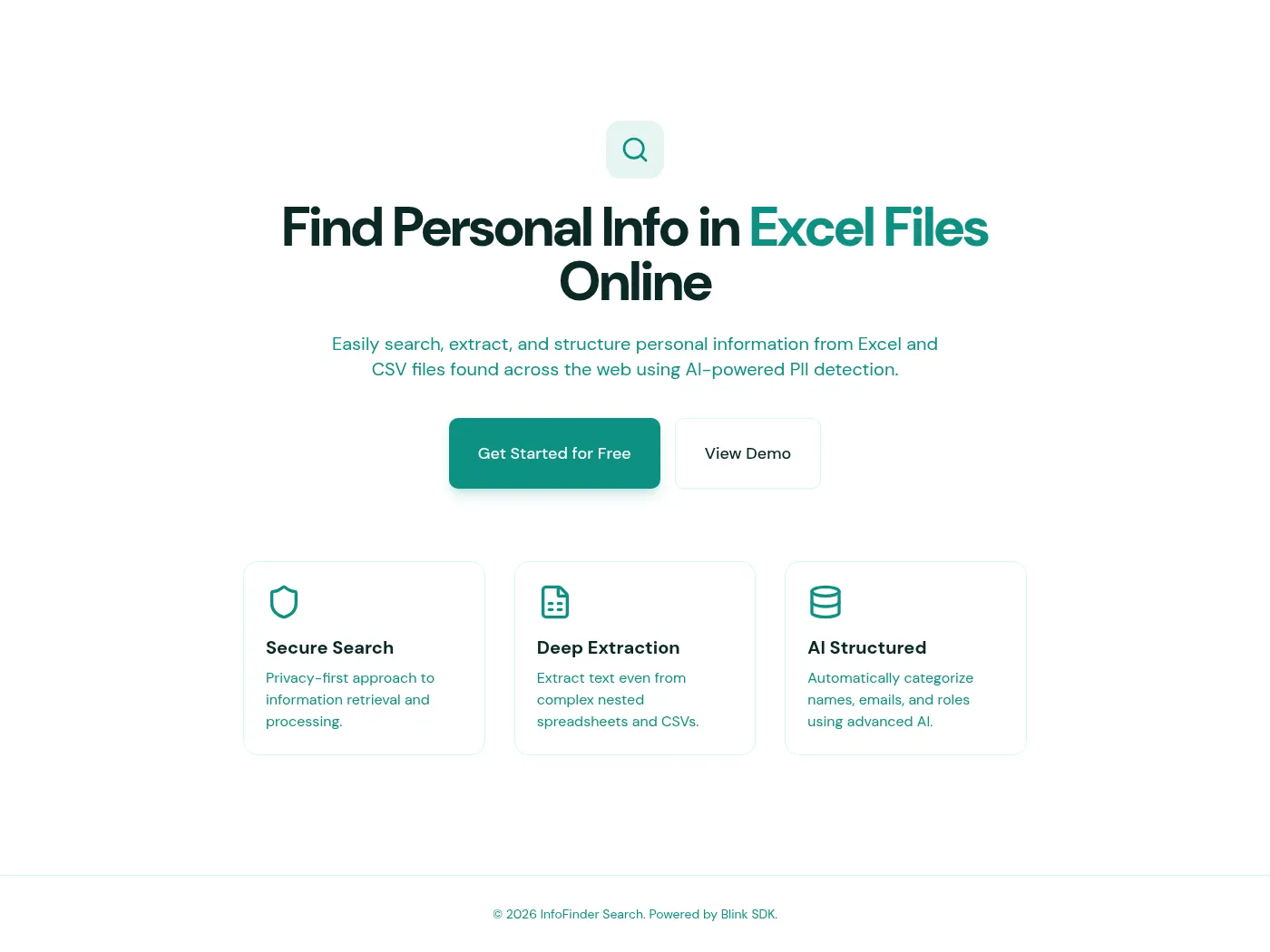 InfoFinder Excel Search