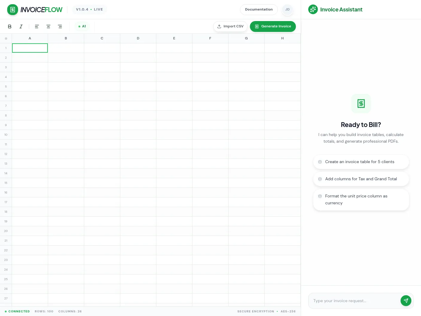 Excel Invoice Generator