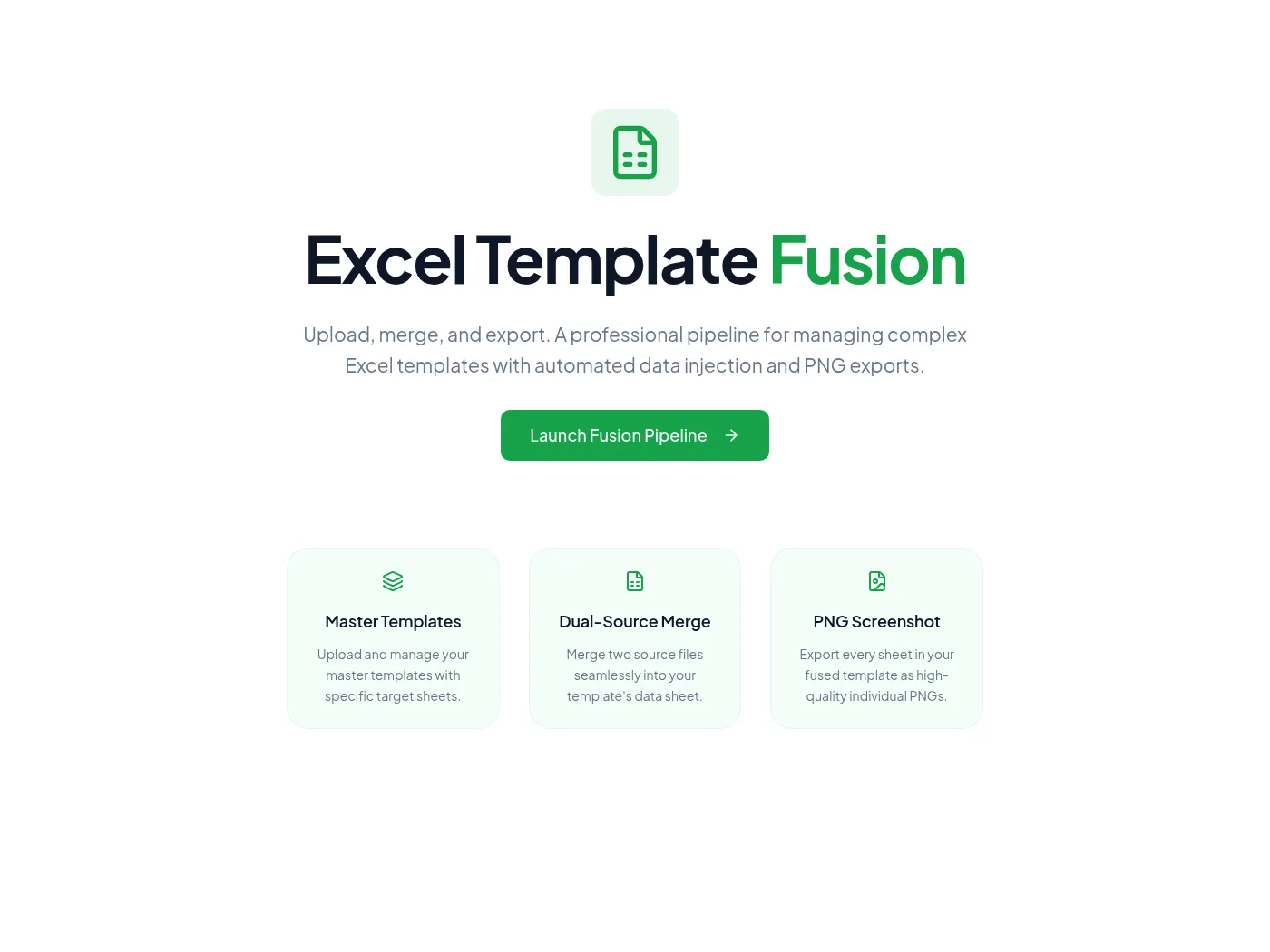 Excel Template Fusion