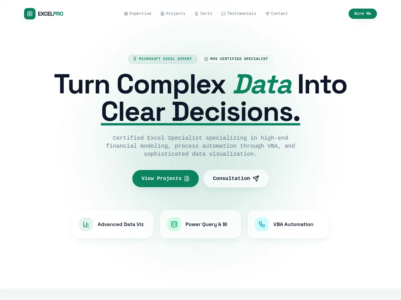 Excel Pro Portfolio