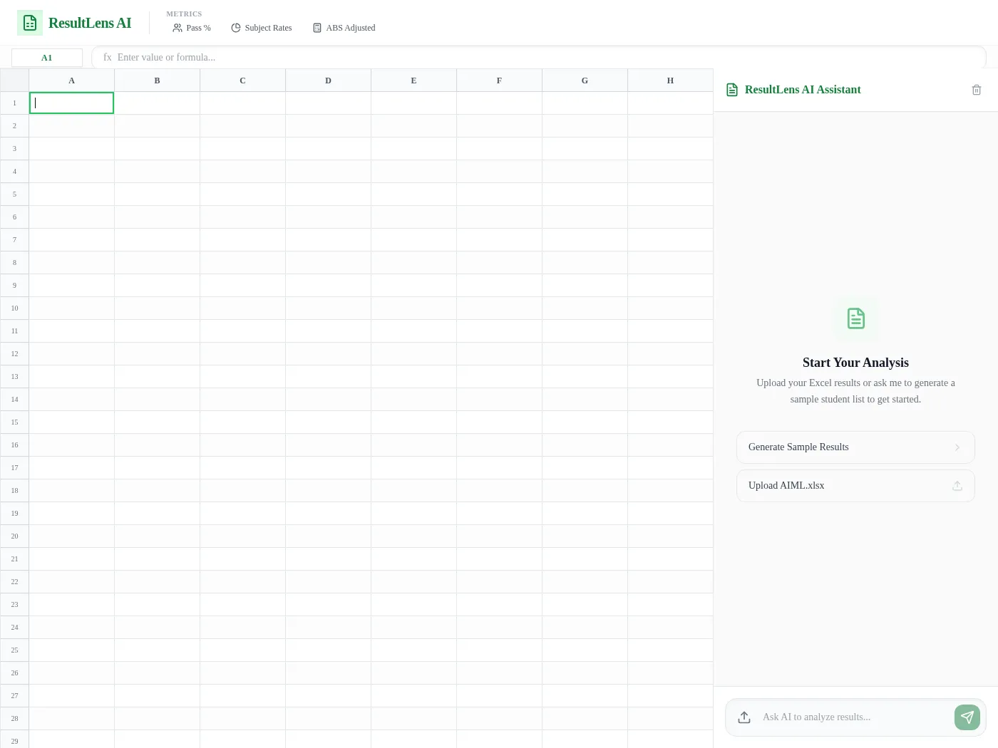Excel Result Analyzer