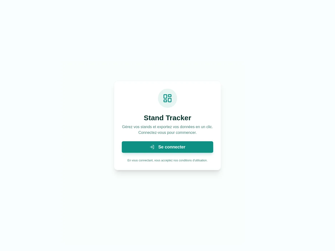 Stand Tracker Sheet