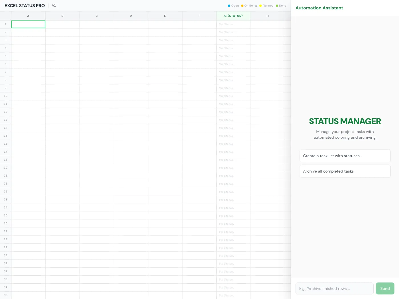 Excel Status Color Fix
