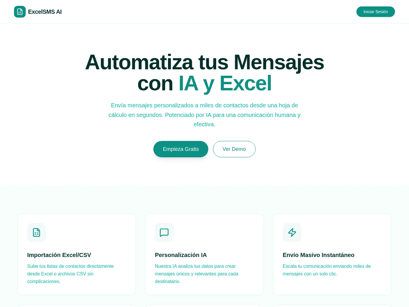 Excel Text Sender AI