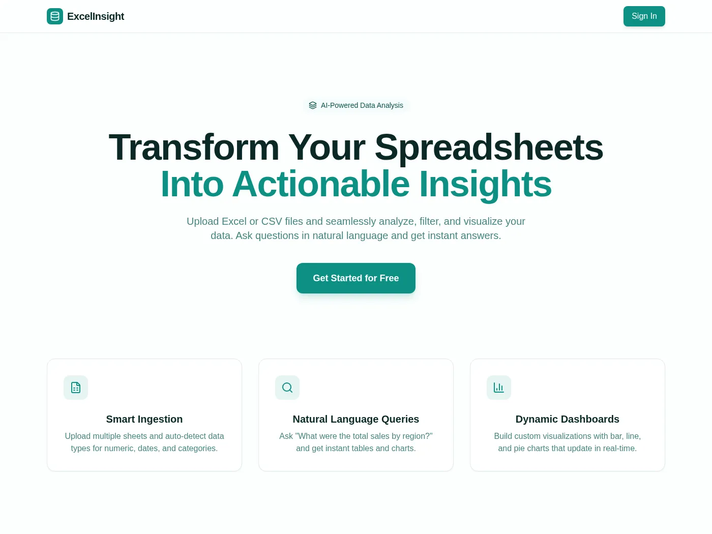 Excel Insight Platform