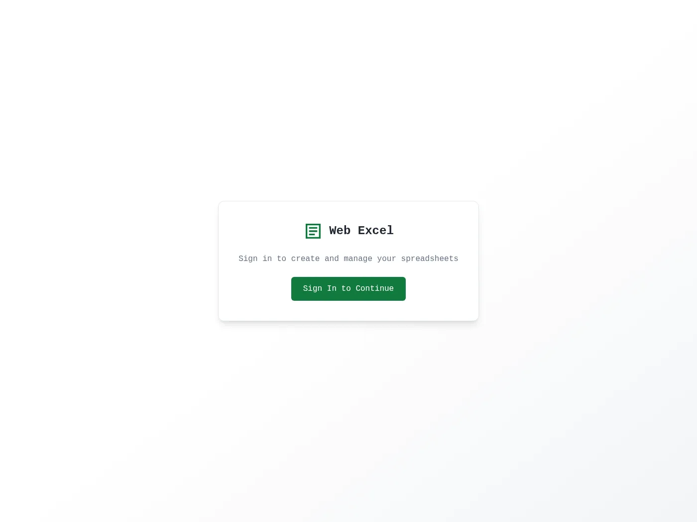 Web Excel Clone