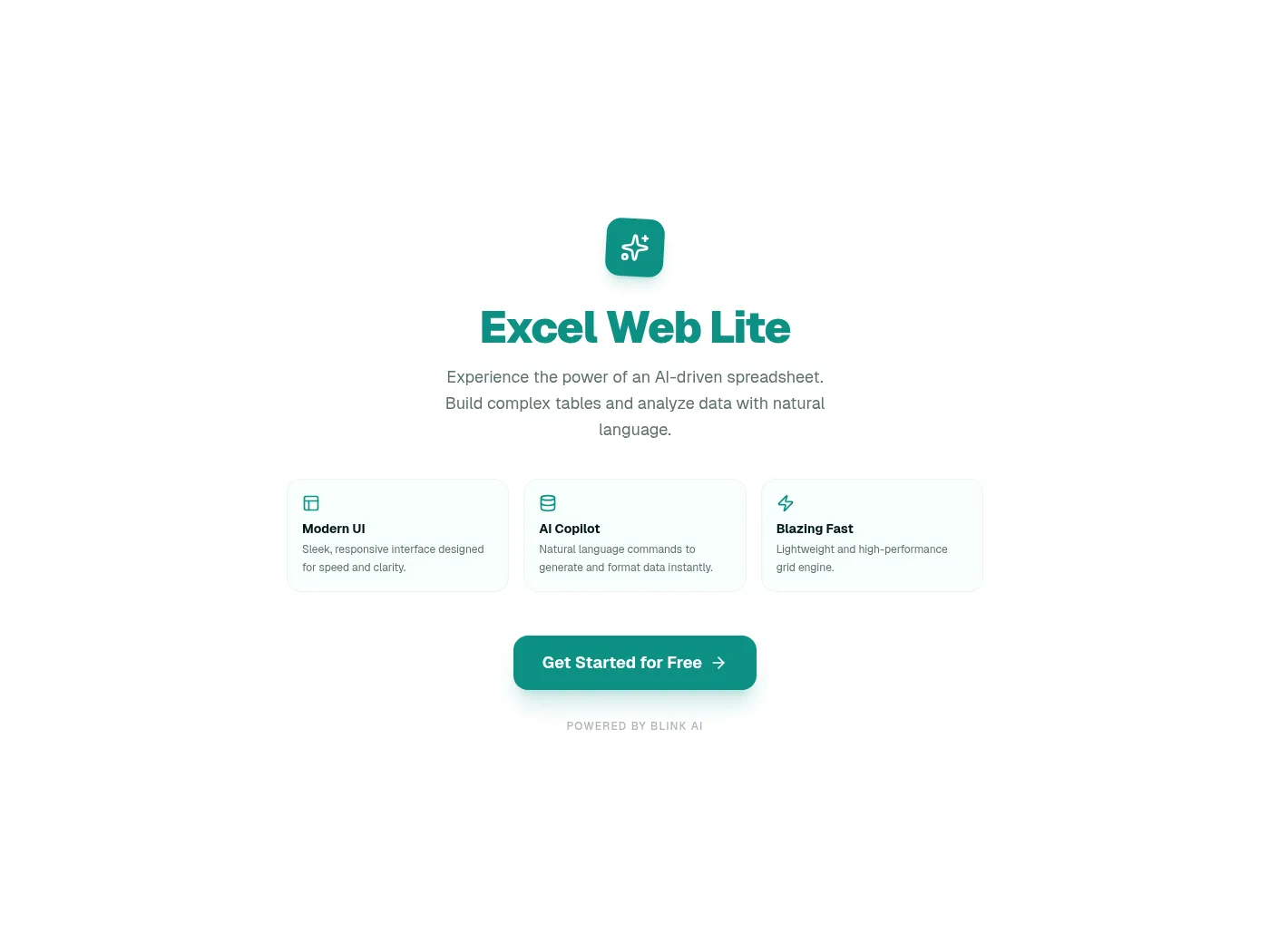 Excel Web Lite