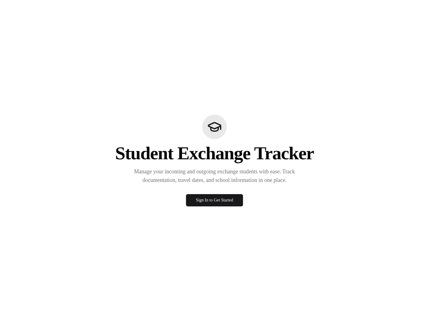 Student Exchange Tracker
