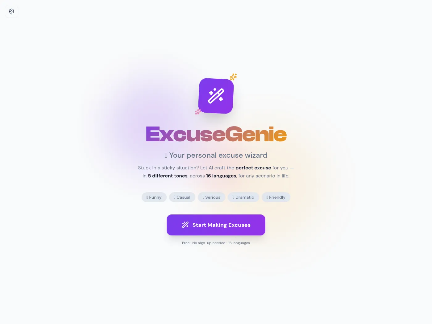 ExcuseGenie App