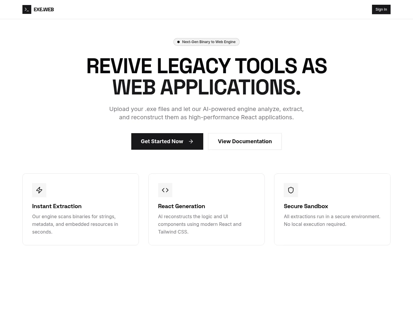 Exe File Web Creator