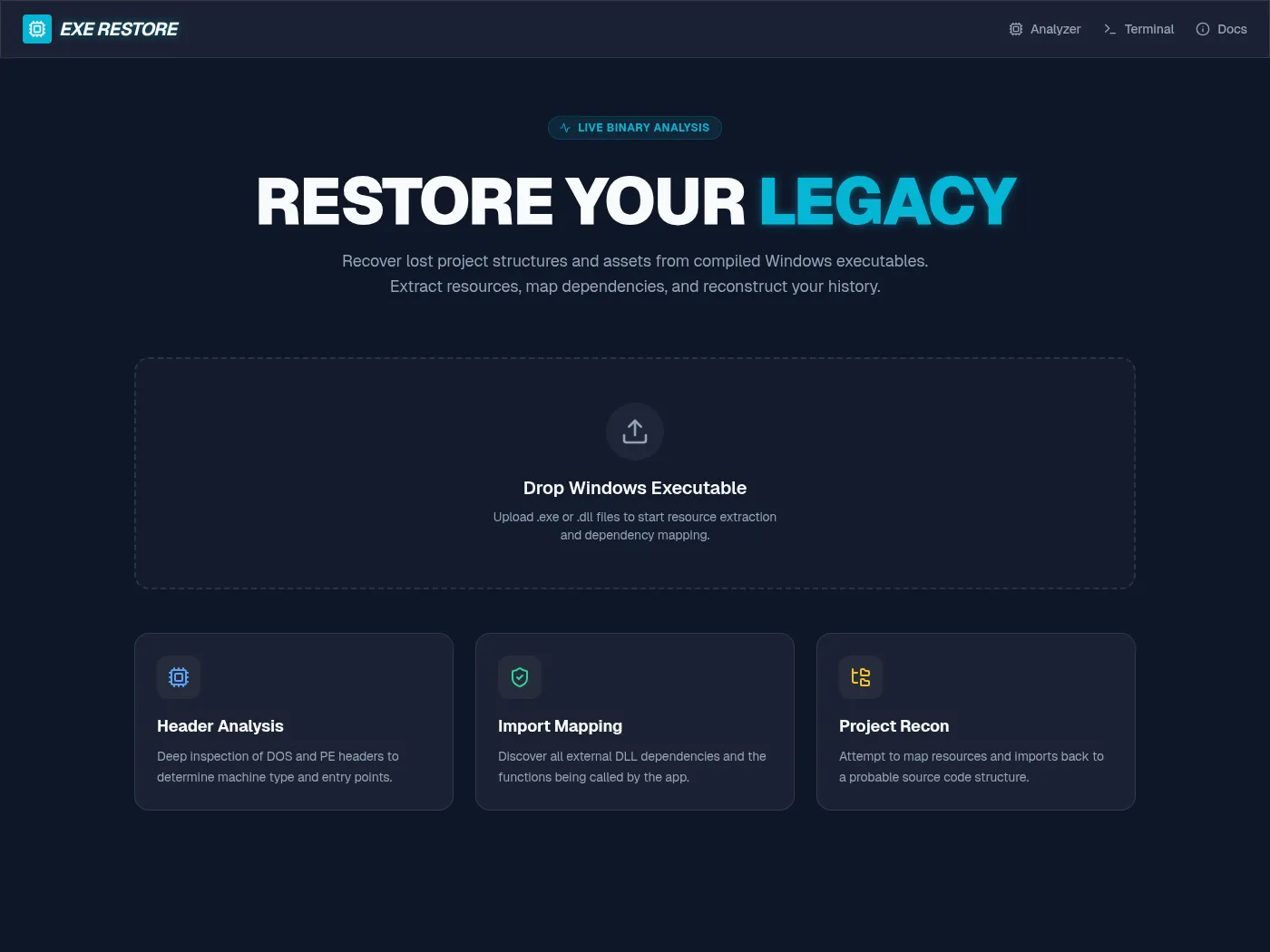Exe Restoration Toolkit
