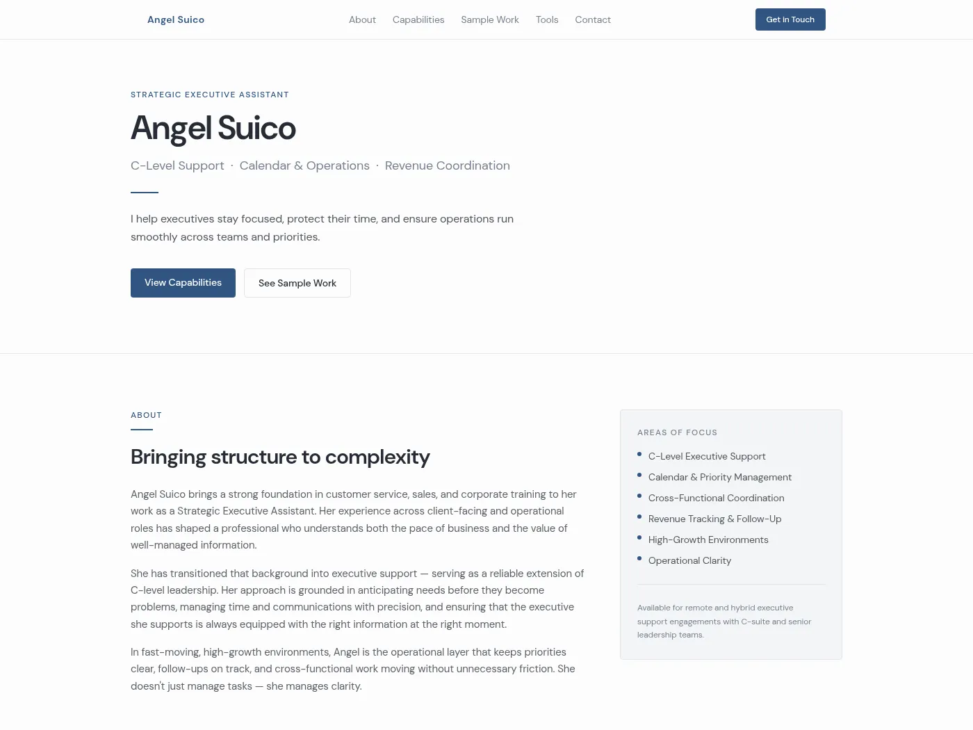 Executive Assistant Portfolio