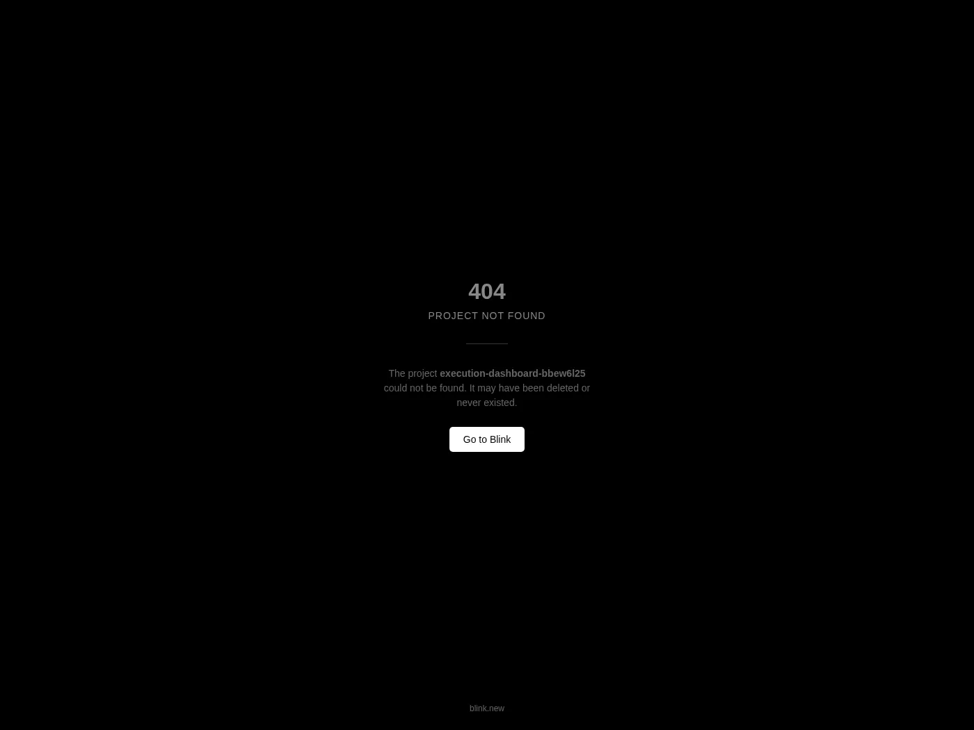 Personal Execution Dashboard