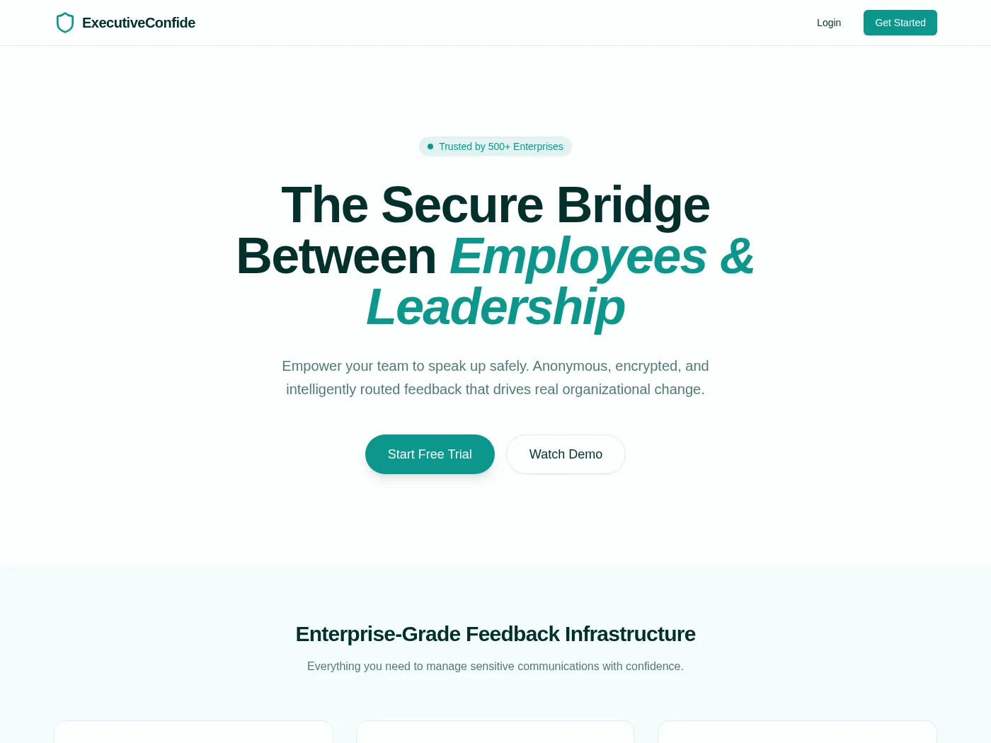 ExecutiveConfide SaaS Platform