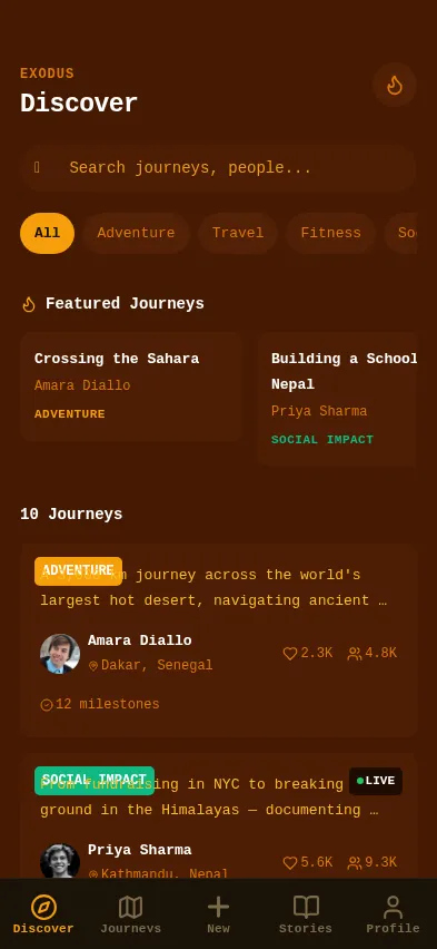Exodus Journey App