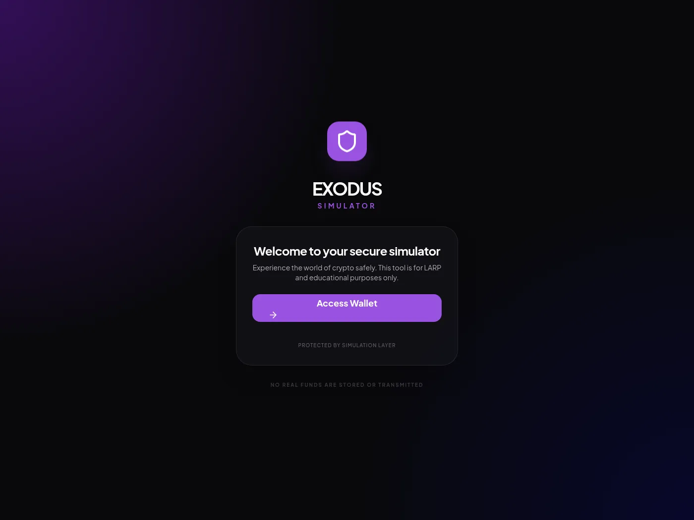Exodus LARP Crypto Simulator