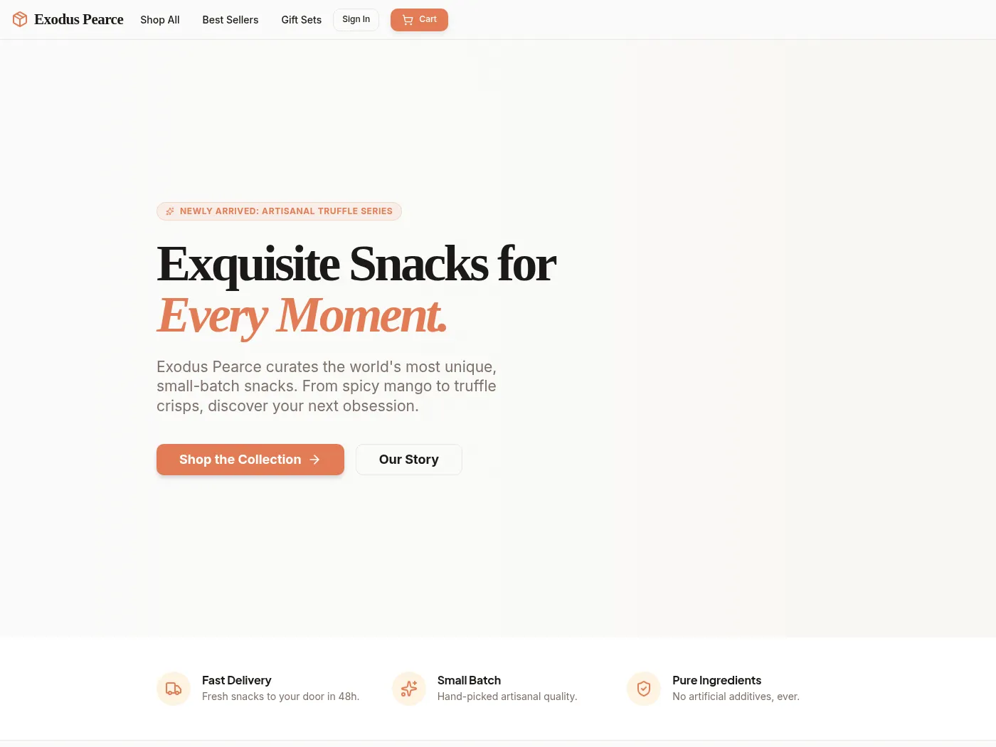 Exodus Pearce Snacks