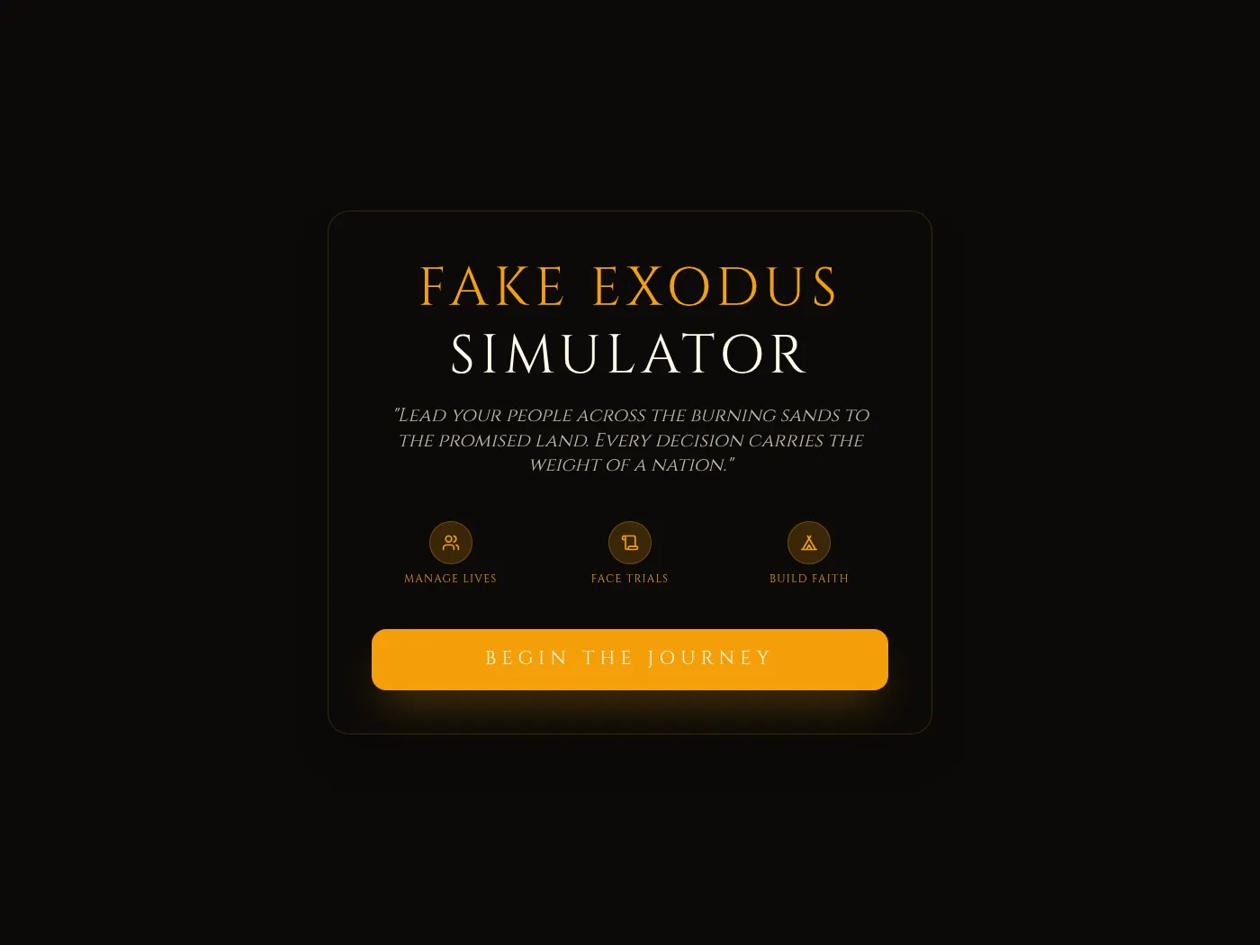 Fake Exodus Simulator