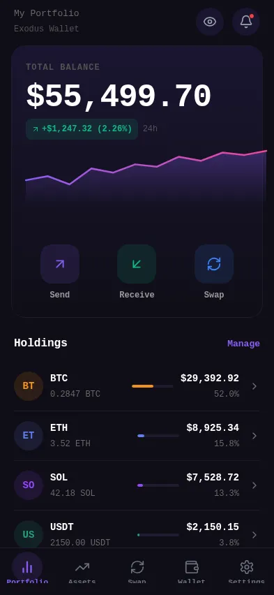 Exodus Wallet Clone