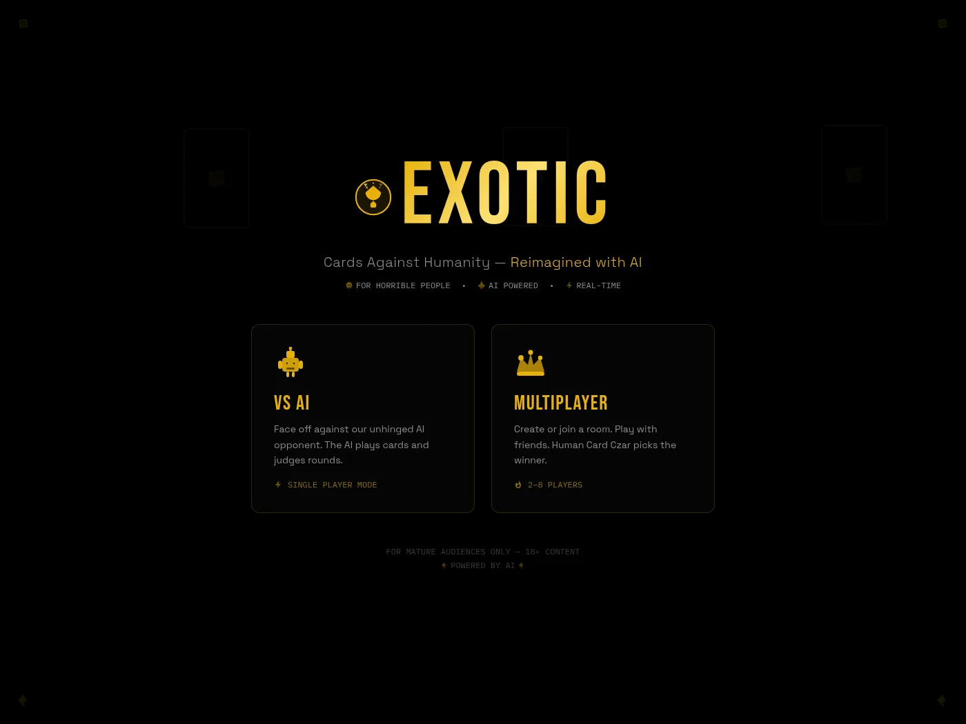Exotic AI Cards