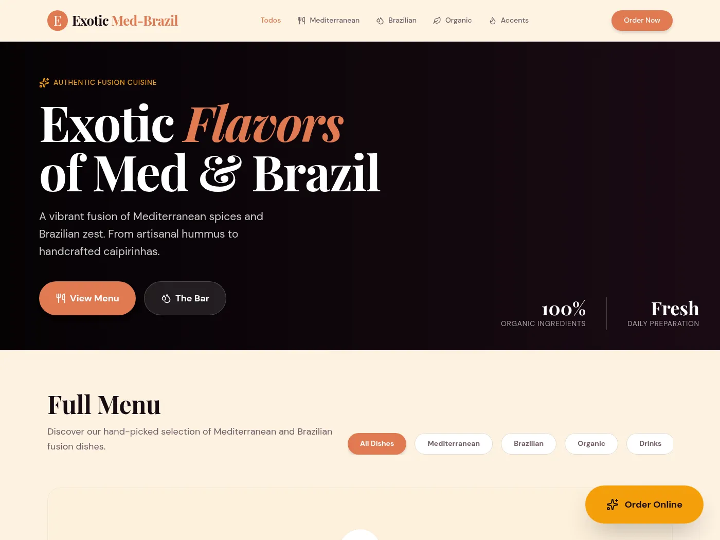 Exotic Med-Brazil Menu