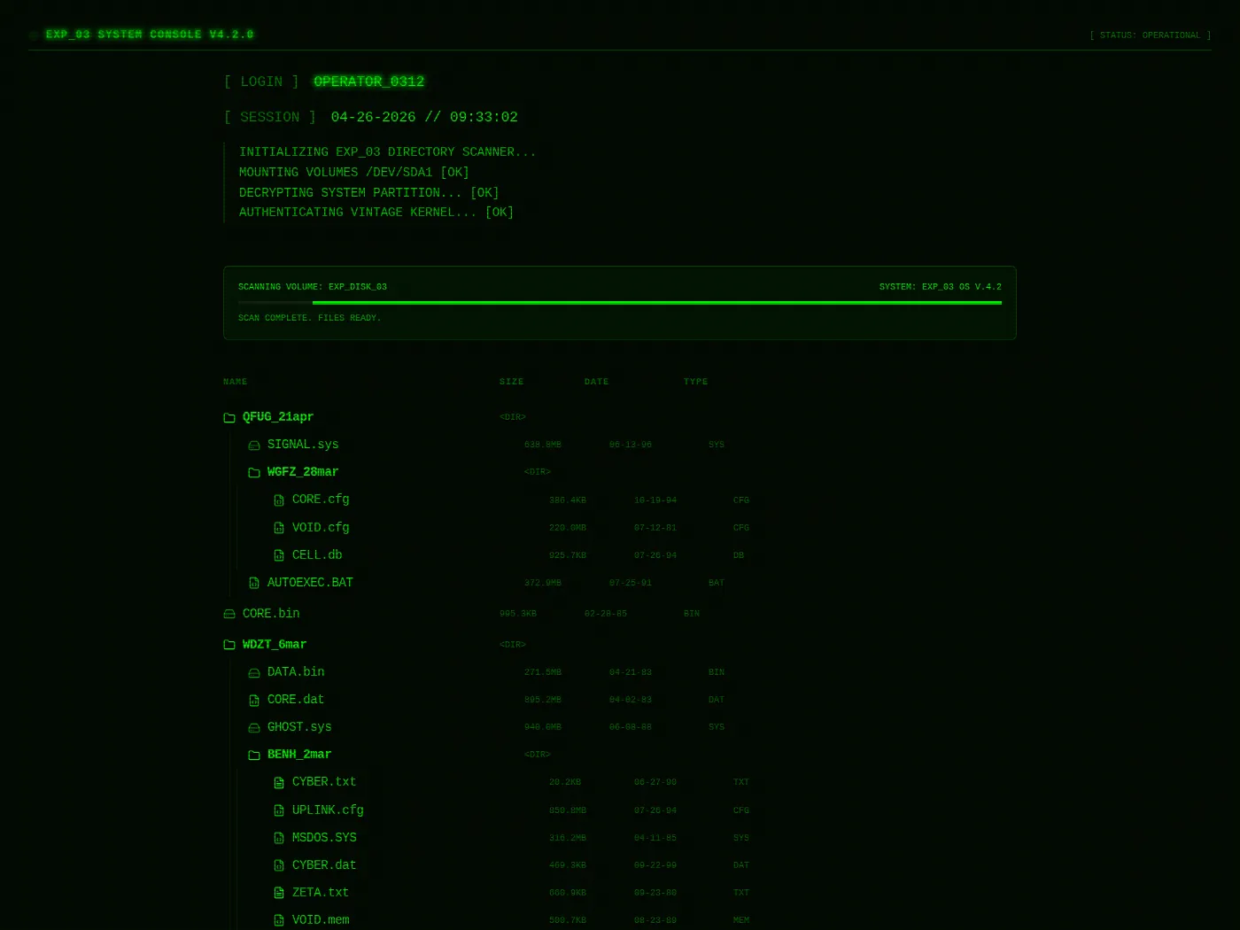 EXP_03 Directory Simulator