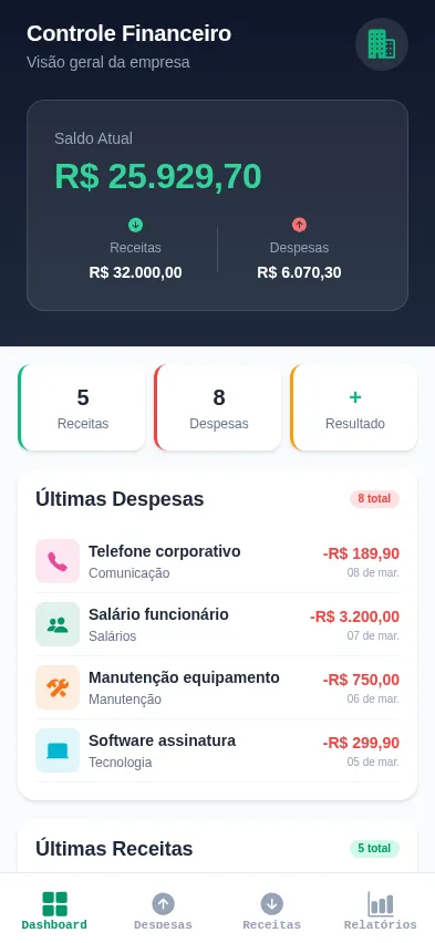Empresarial Expense Tracker