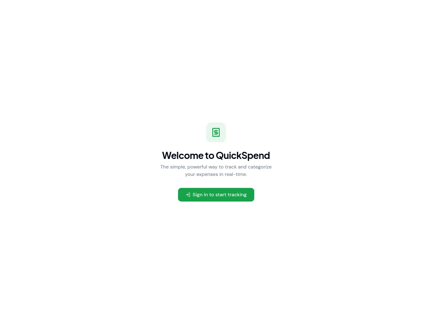 QuickSpend Tracker