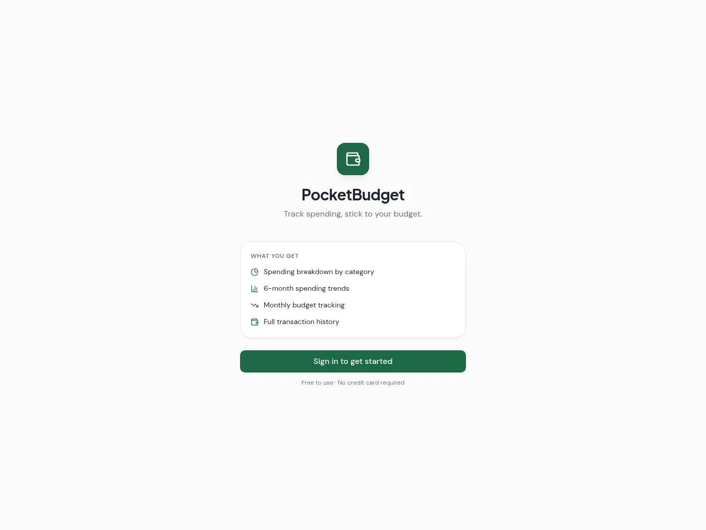 PocketBudget Tracker