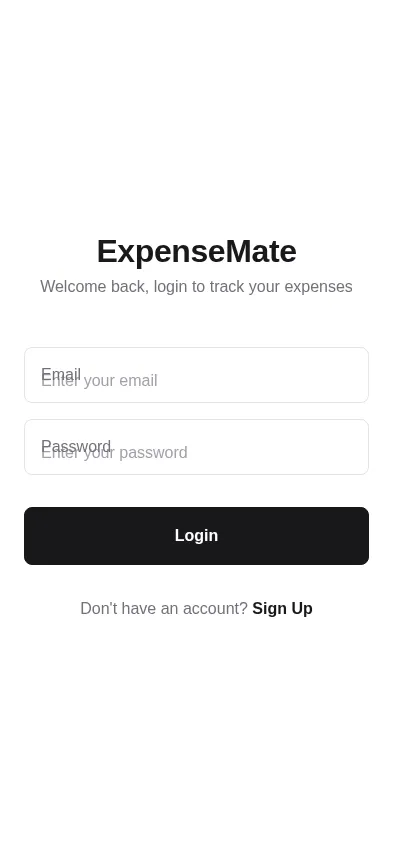 ExpenseMate Tracker